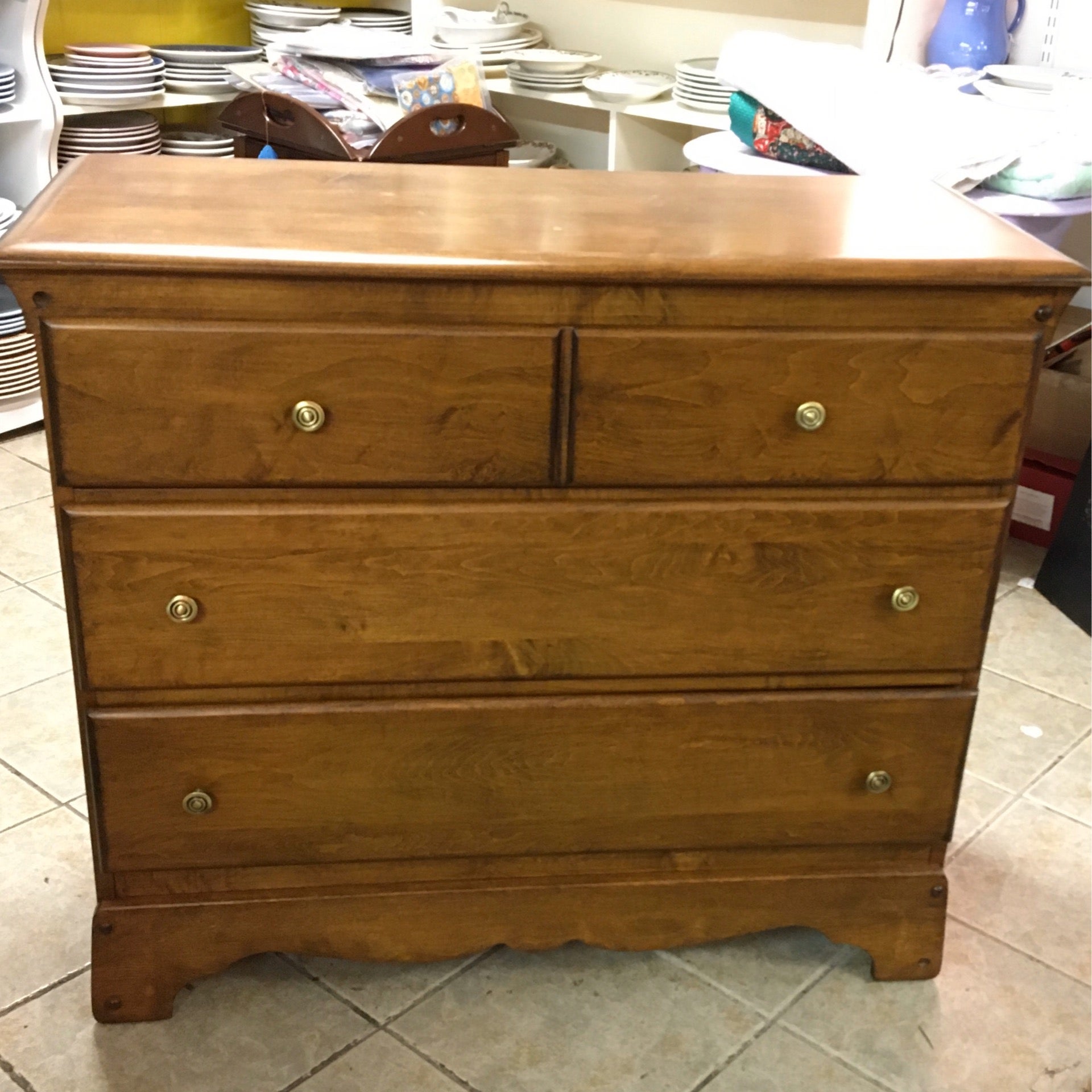 Maple Stained Colonial Style Dresser | East Coast Props & Antiques
